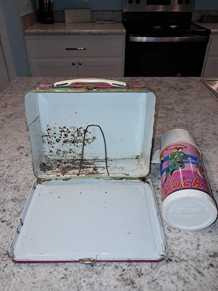 1973 Action Jackson Lunch Box & Thermos * Vintage * Lunchbox tin kit ...