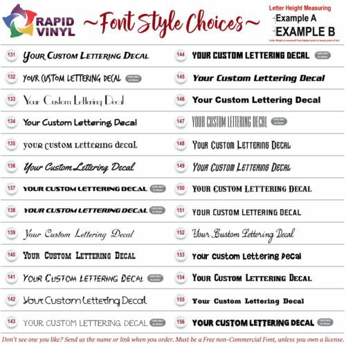 Custom Vinyl Decal Sticker Window Lettering Personalized Wall Name Text ...