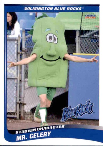 2009 Wilmington Blue Rocks Choice #34 Mr. Celery MASCOT - NM Baseball ...