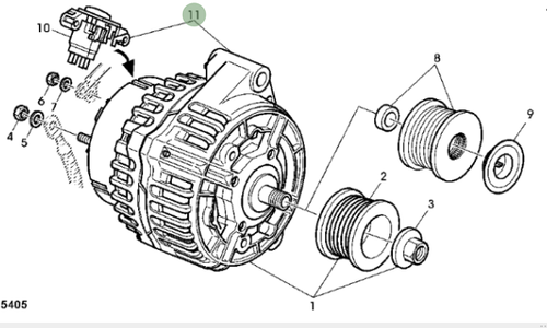 Genuine John Deere 6310 Tractor Alternator AL166645 14V 90A | eBay