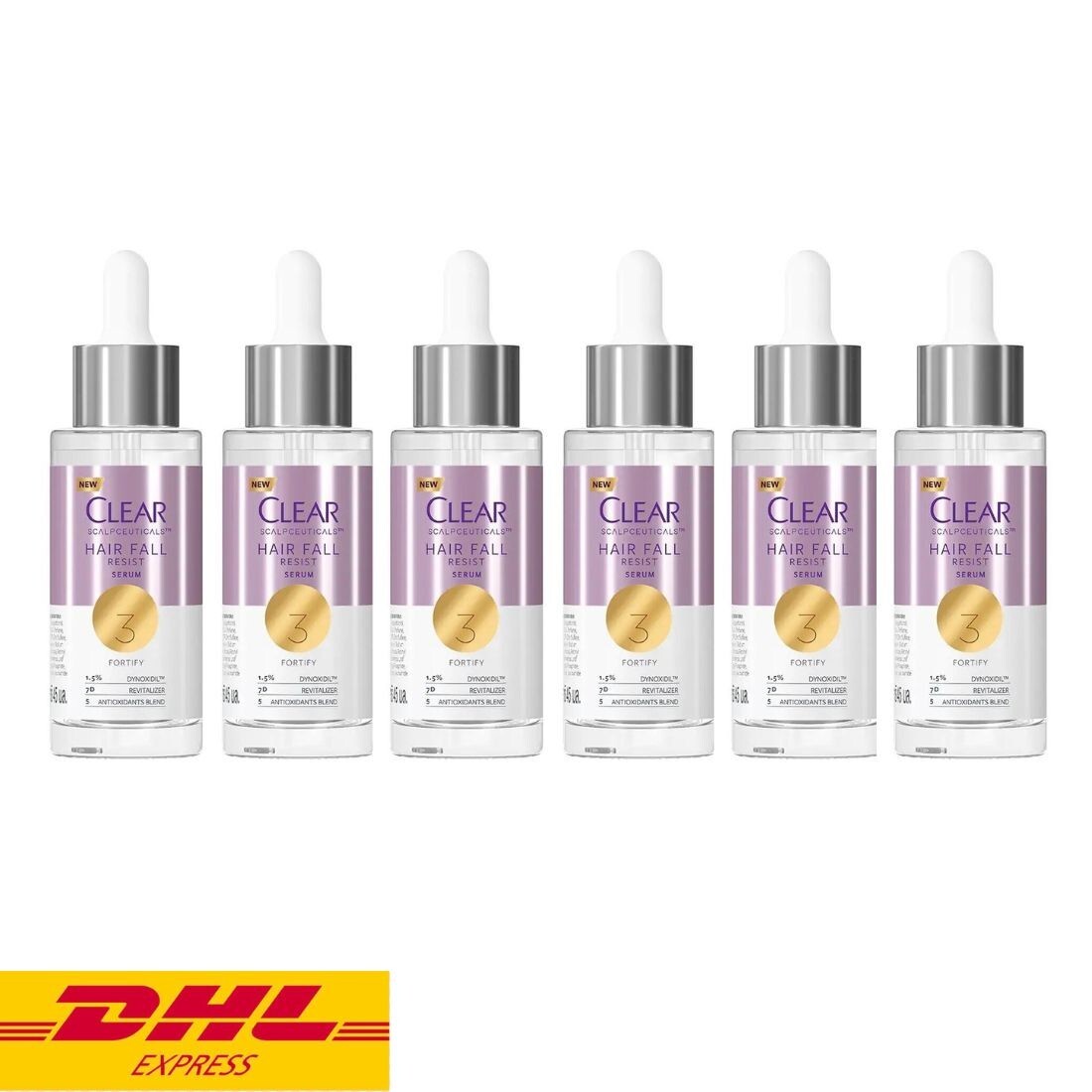 6x Clear Hair Fall Resist Serum Scalpceuticals Reduce Hair Loss ...