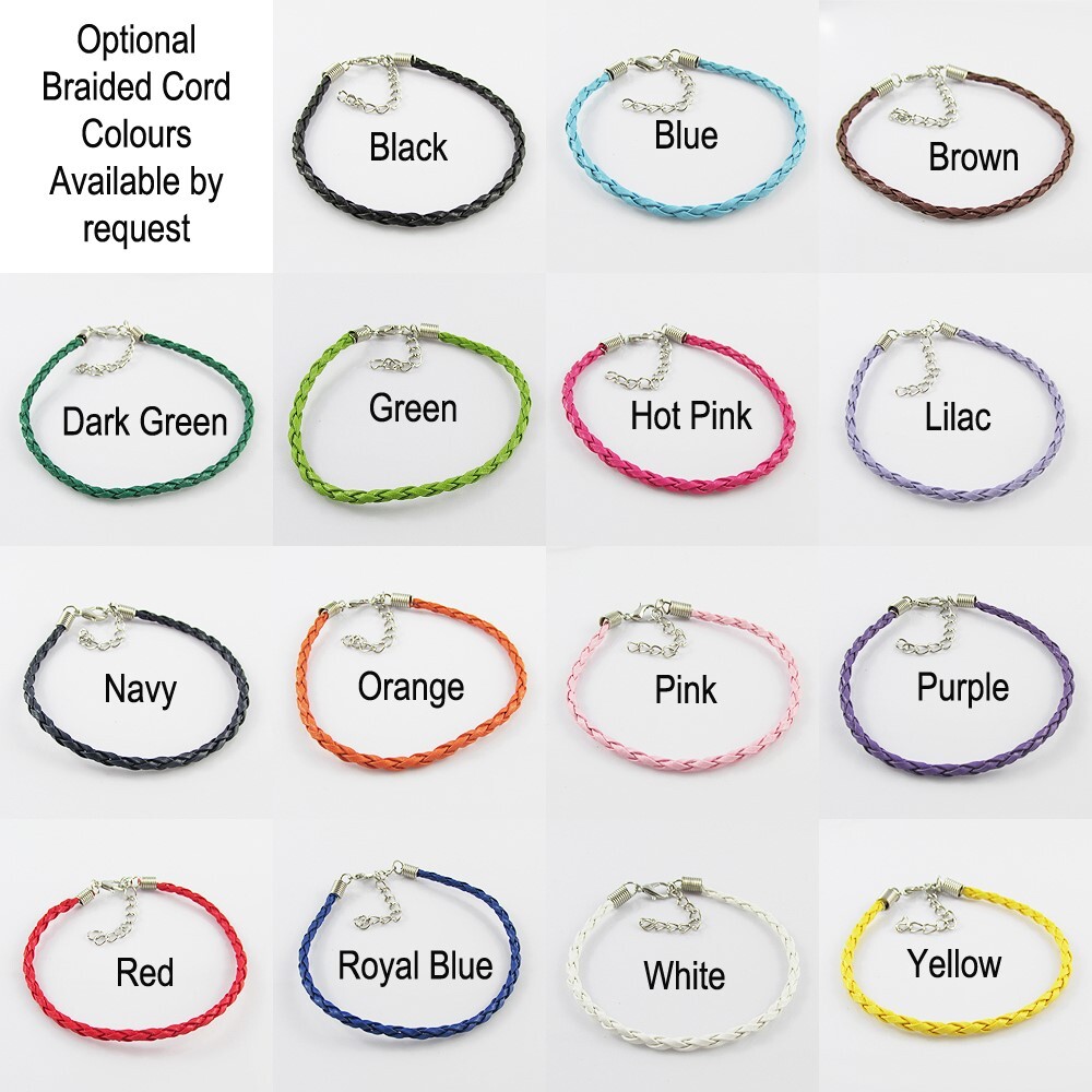 11 Player Set 2024 I Love NETBALL Charm Braided Bracelet Sports Team ...