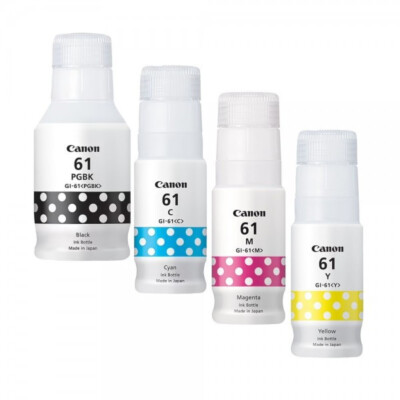 SET Genuine Canon GI61 MegaTank Inks - 7,700 Pages each for G3620 G3660 ...