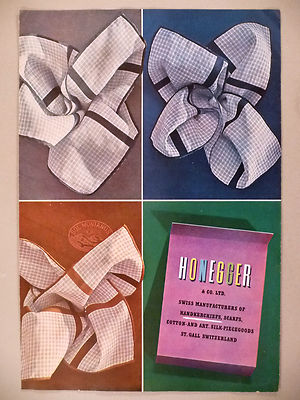 Honegger Textile PRINT AD - 1947 ~ fabric, fashion ~ Switzerland | eBay