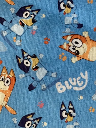 Buy Bluey 100% Cotton Fabric 14 Yard Increments Bluey fabric Cartoon ...
