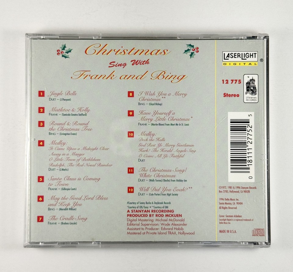 Christmas Sing With Frank & Bing LaserLight 12 775 Stanyan Collectn CD ...