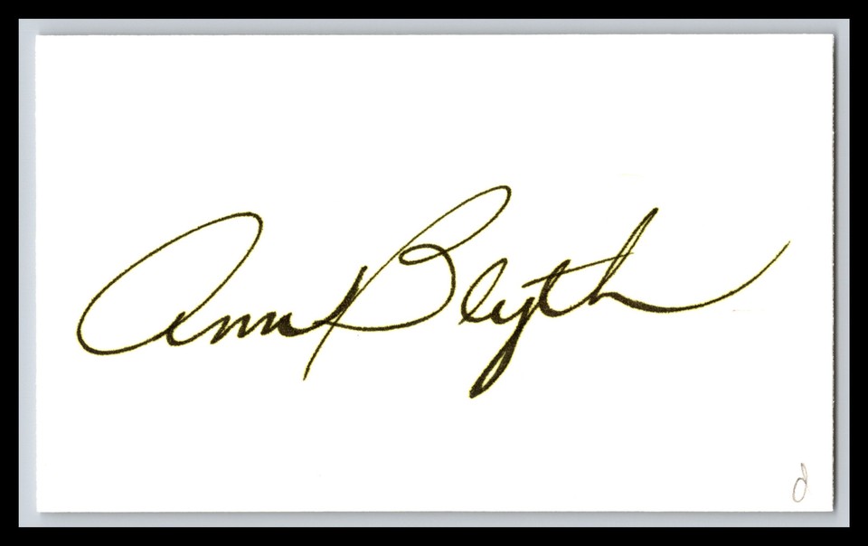 Ann Blyth - Actress - 3x5 Card - Signature / Autograph (d) | eBay