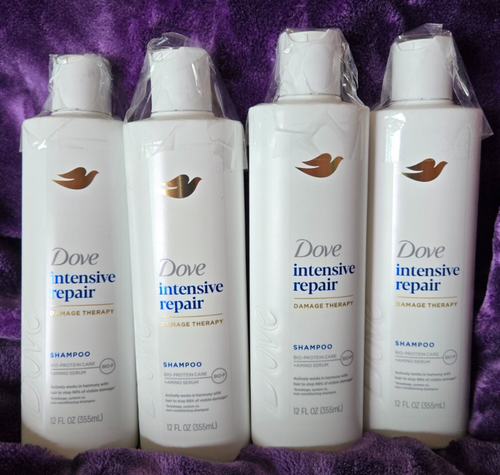 4 new Dove Intensive Repair Damage Therapy Shampoos, 12 oz., Free ...