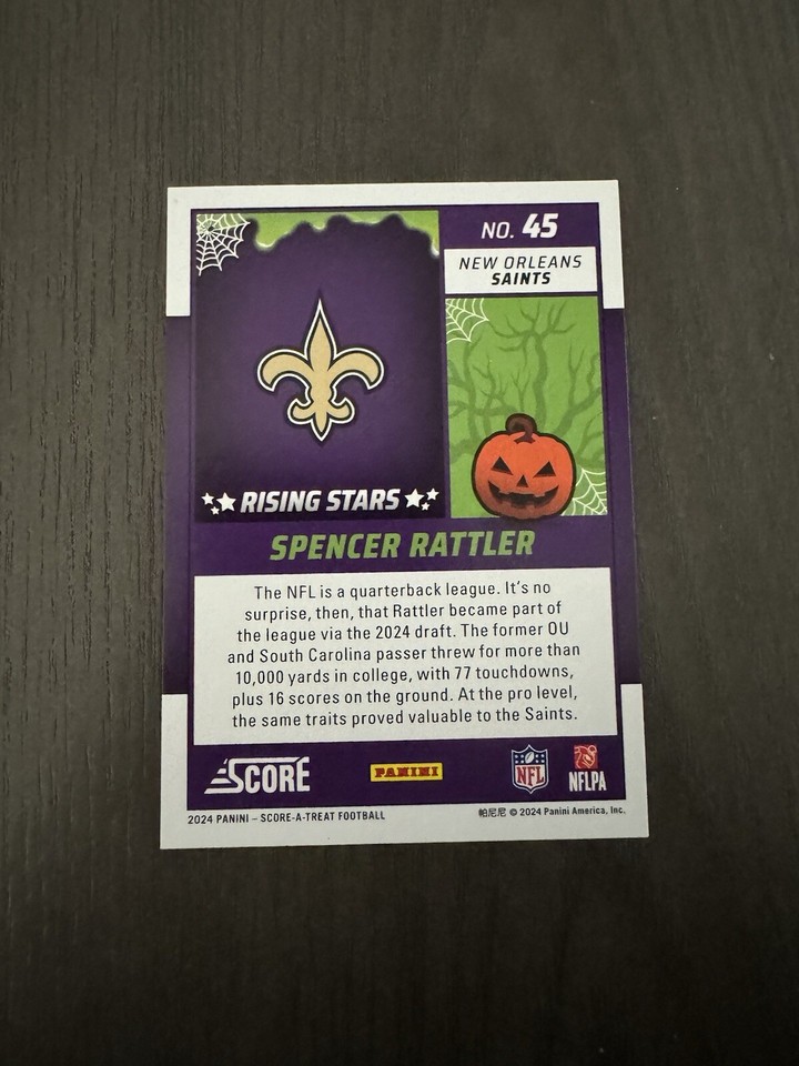 2024 Panini Score-A-Treat Rising Stars Orange Pumpkins #45 SPENCER ...
