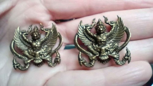 Set 2 Brass metal Garuda bird statue amulets Ch533 | eBay