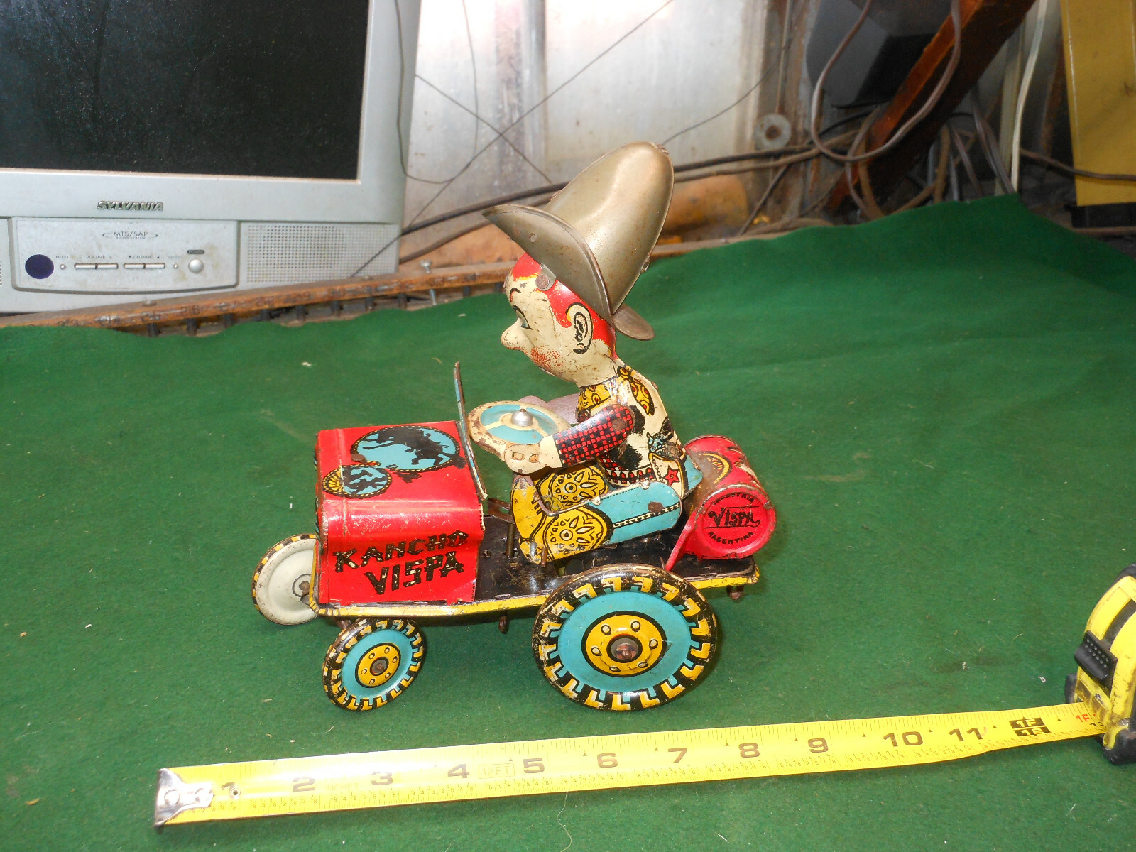 Antique El Vaquaro Jeep Cowboy Pepe Tin Toy Vispa Argentina Marx | eBay