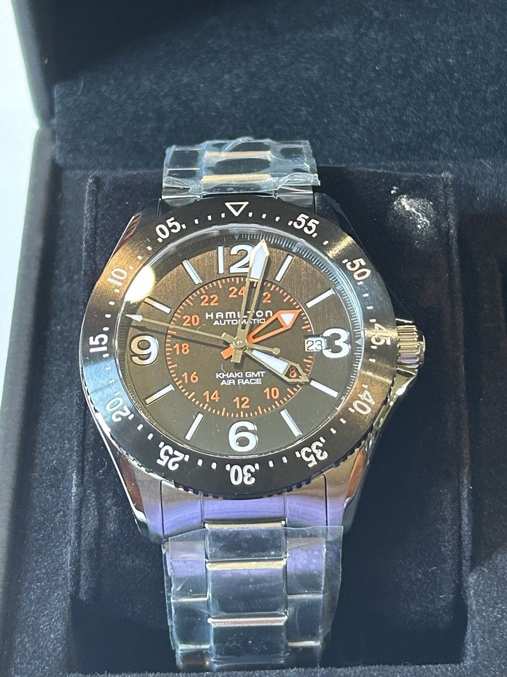 HAMILTON H76755131 MEN S KHAKI PILOT GMT KHAKI PILOT GMT Automatic ...