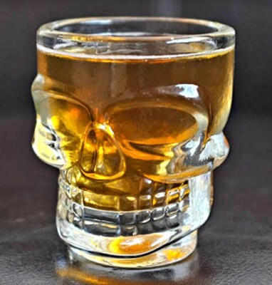 Authentic Brand Crystal Head Vodka SKULL SHOT GLASS Promo (Dan Aykroyd ...
