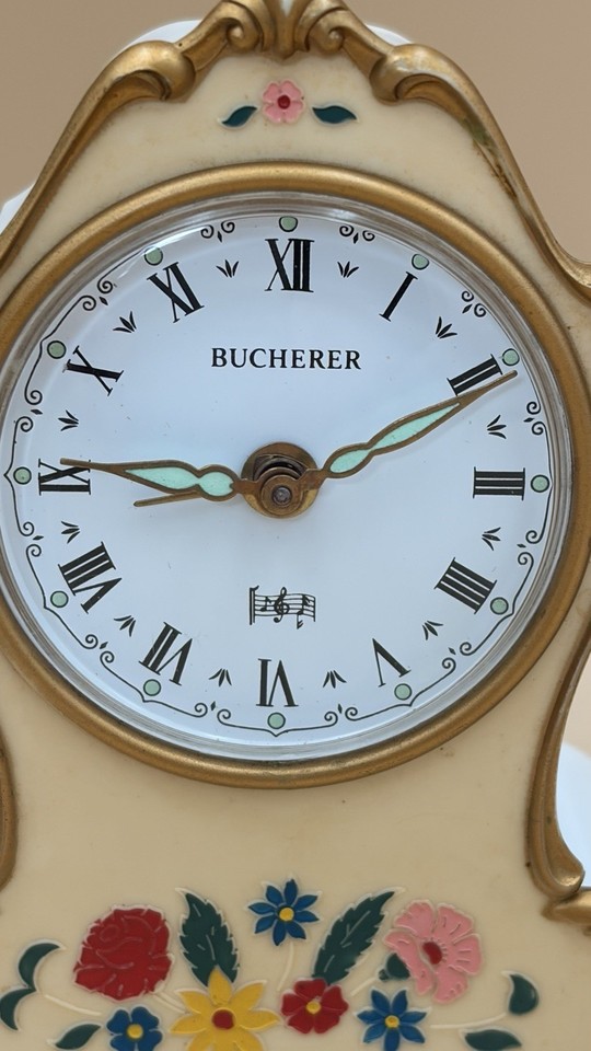 Vintage Bucherer Lador 2866 Swiss Mechanical Alarm Clock Wind-Up ...