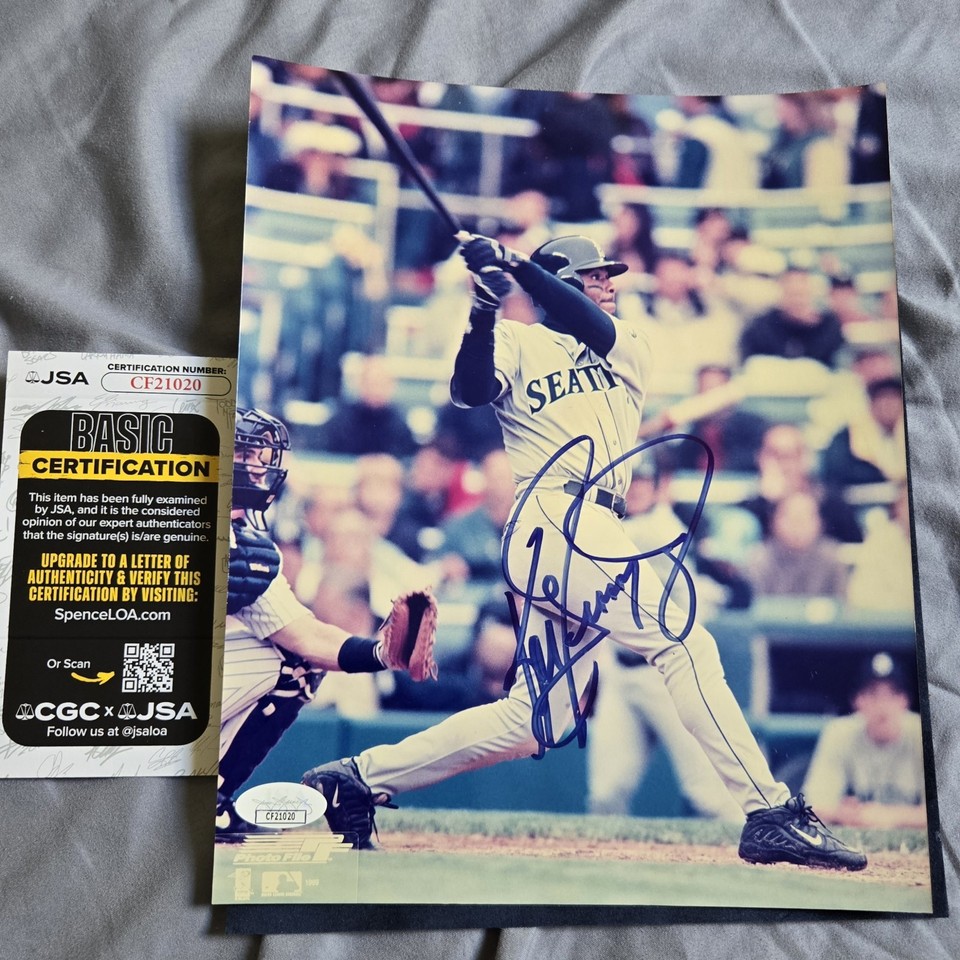 Ken Griffey Jr. Seattle Mariners Signed 8x10 JSA CERT. Signed Full ...