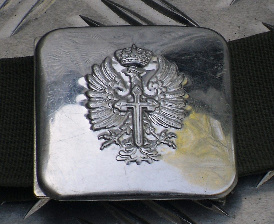 Espagnol Army Vert Ceinture Toile W Argent Boucle. Taille Jusqu'À 96 ...