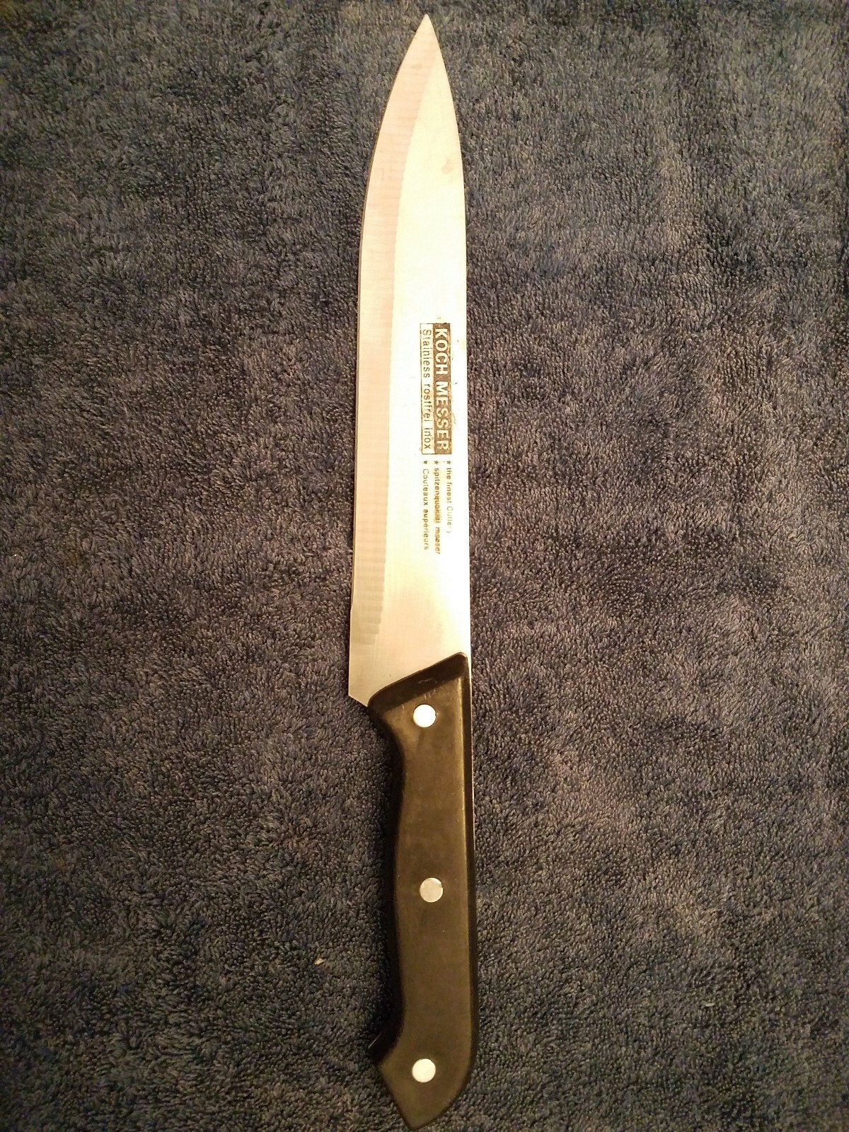 Koch Messer Knife 8" Blade Stainless Steel Rostfrei Inox Cooking ...