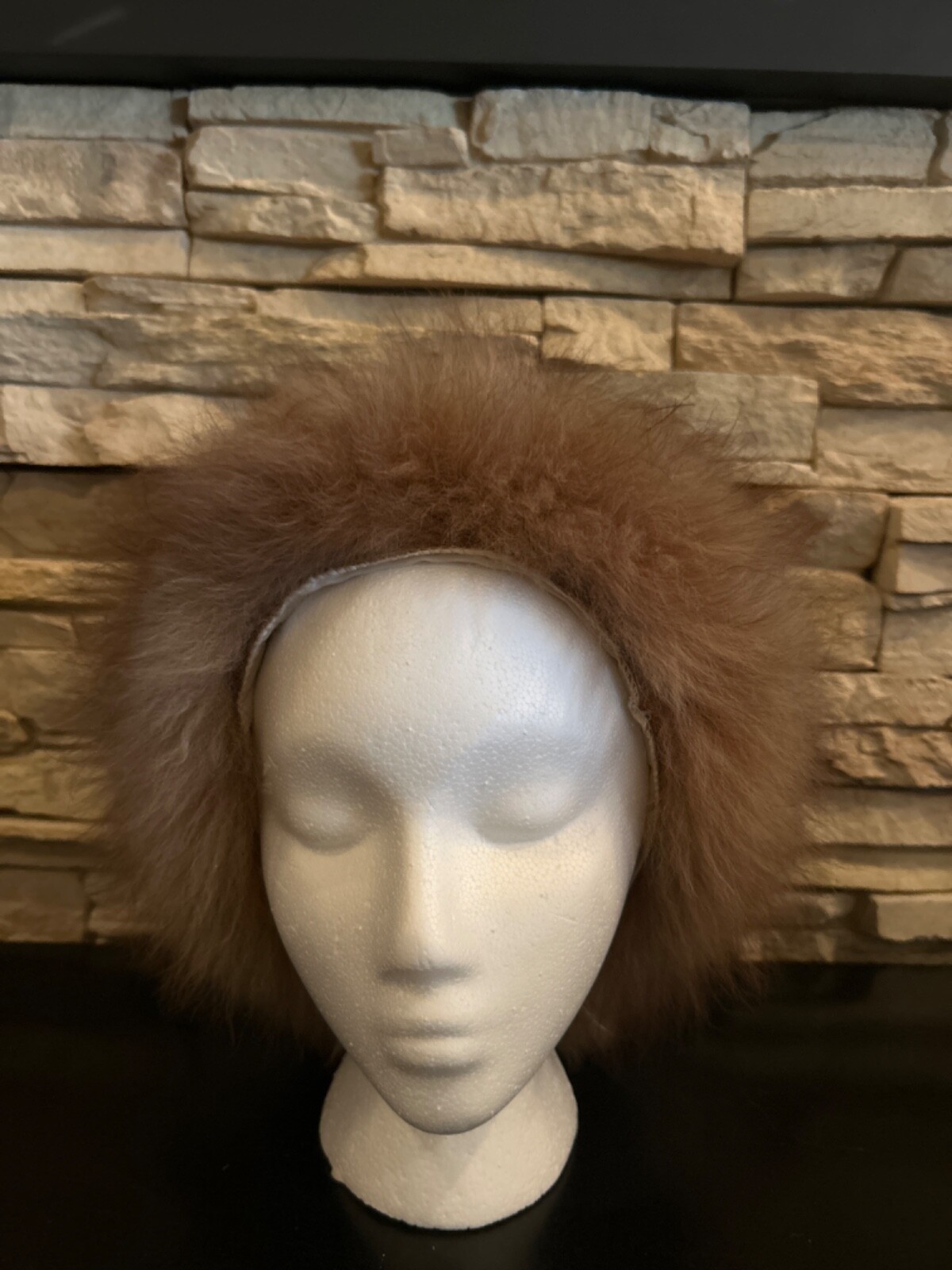 Russian Light Brown Fox Fur Hat Vintage Ushanka Lined… - Gem