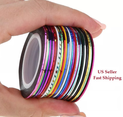 44 Options Color Roll Striping Tape Line Sticker Tips DIY Nail Art ...