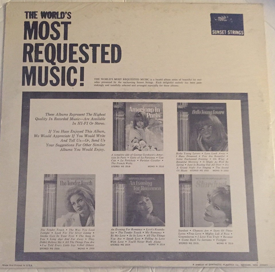 Hello Young Lovers [Vinyl LP] Sunset Strings | eBay