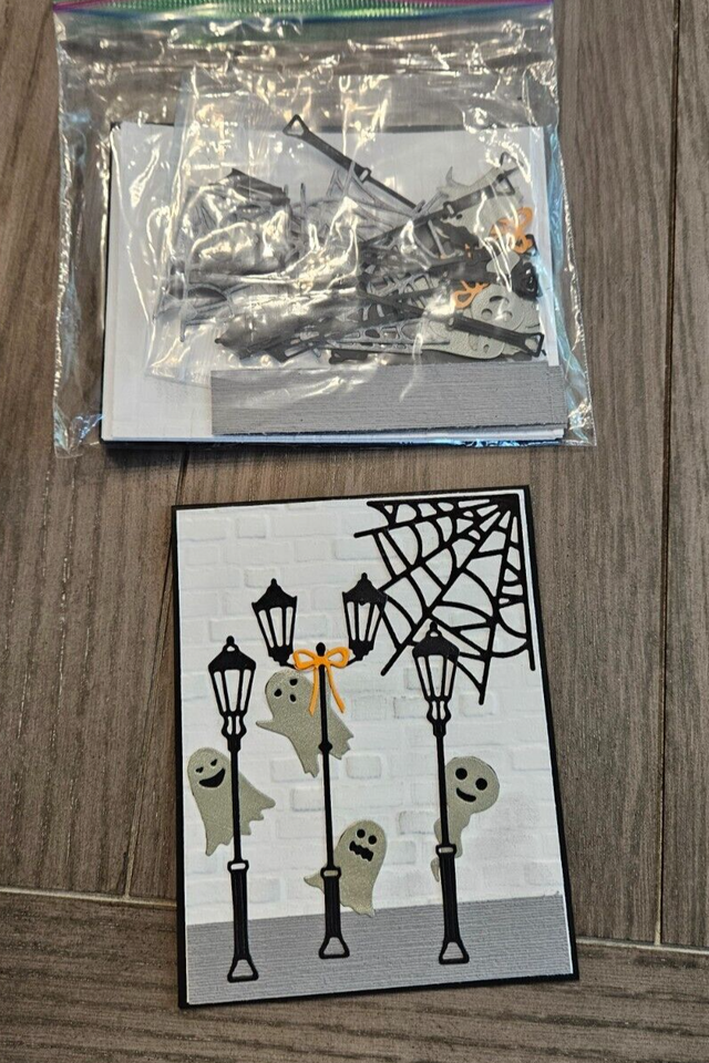 STAMPIN UP CARD KIT -GHOSTS AND LAMP POSTS Makes 4- Set #FA.120 | eBay