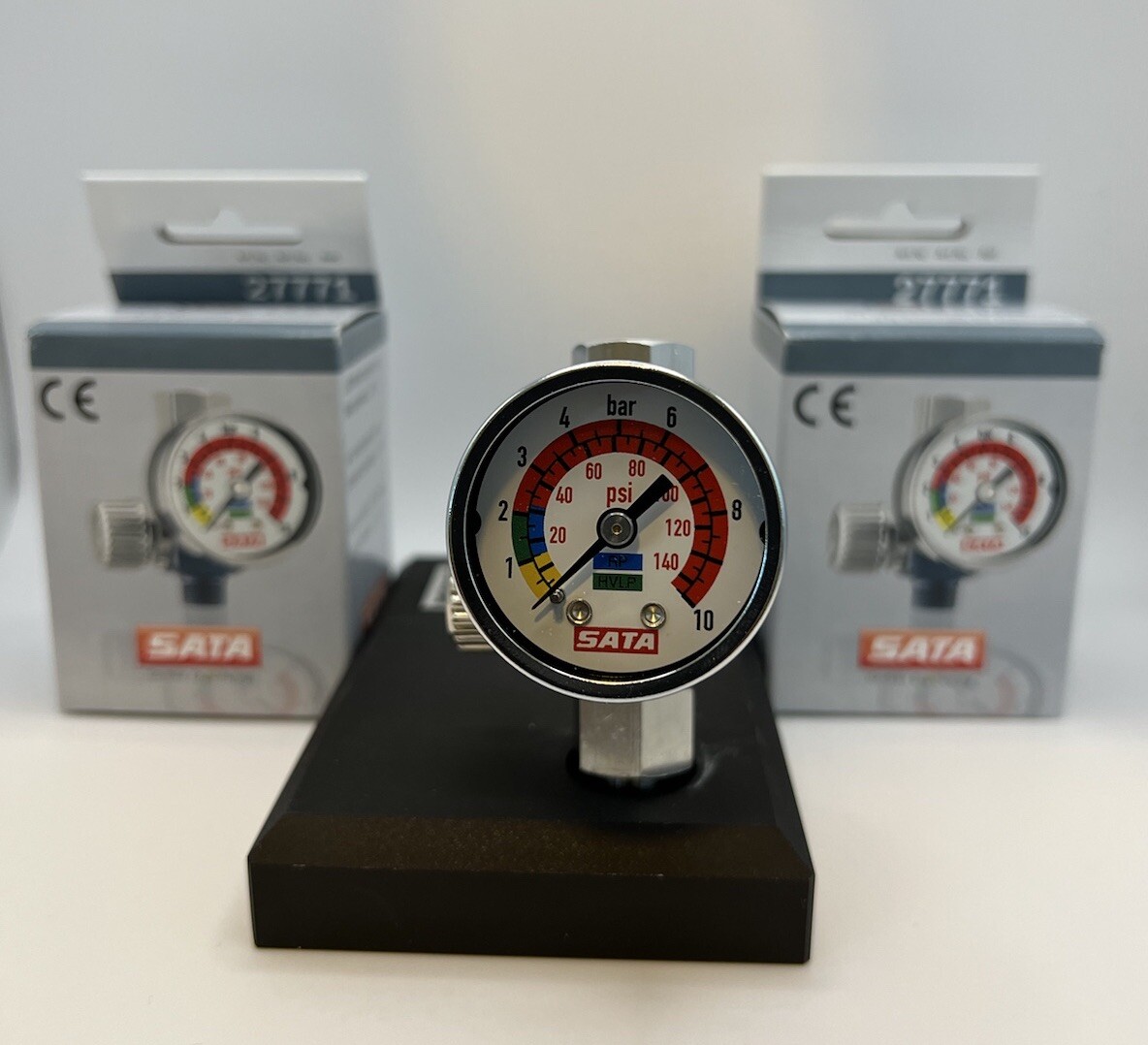 SATA JET Air Micrometer W/Gauge 0-145 PSI Spray Gun Regulator HVLP/RP ...