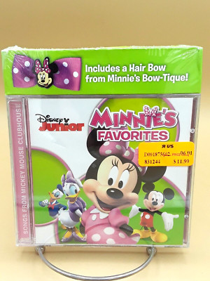 Disney Jr. Clubhouse Minnie's Favorites Deluxe CD 2013 Sealed Free Hair ...