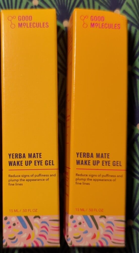 2 x Good Molecules Yerba Mate Wake Up Eye Gel .50 oz each travel size ...
