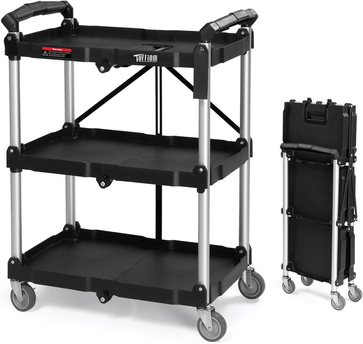 Rolling Cart Compact Folding Desk Adjustable Rolling Laptop Desk With