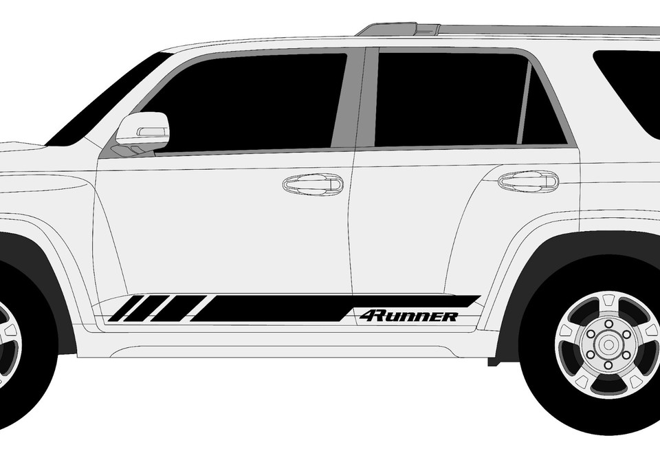 x2 4Runner Side Decals Kit Toyota 4 Runner Rocker Panel Vinyl Graphics ...