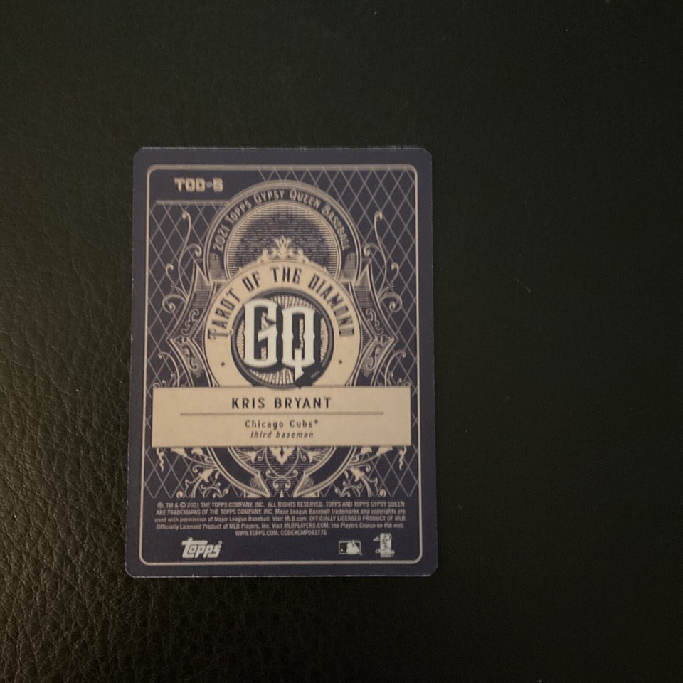 Kris Bryant 2021 Topps Gypsy Queen Tarot of the Diamond TOD-5 Chicago ...