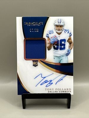 2019 Panini Immaculate TONY POLLARD Rookie Patch Auto /99 - Dallas ...