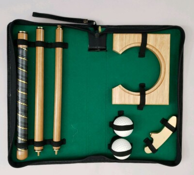 Lillian Vernon Executive Travel Golf Putter Putting Set In Zippered ...