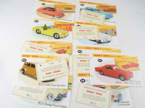 Atlas DINKY Bundle Of 10 Sheet N° 105,24V, 552,184, 24P, 191,546, 24J ...