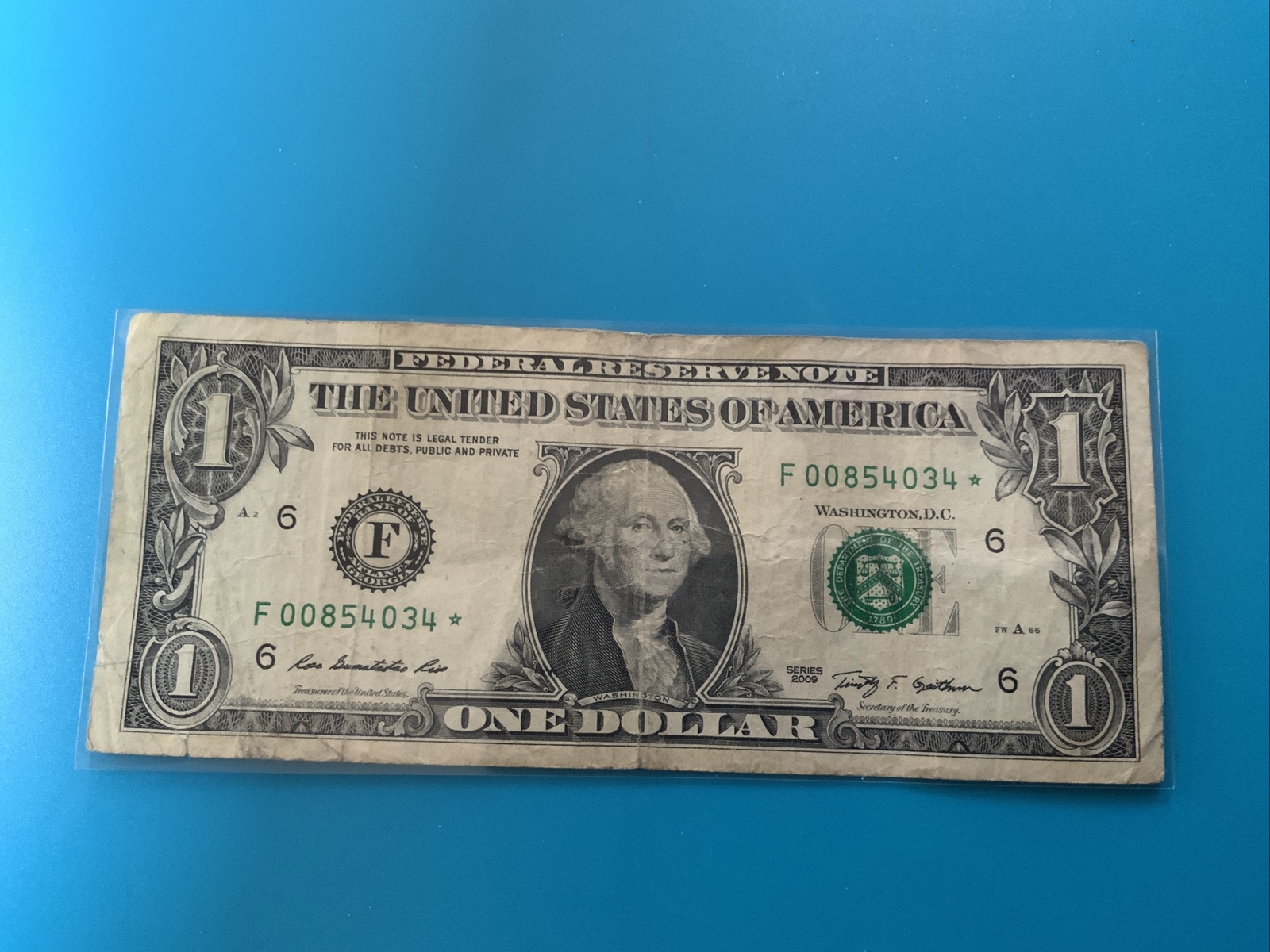 1.00 Star Note Series 2009 F 00854034 | eBay