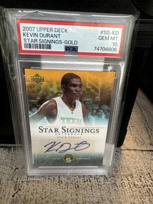 2007 Upper Deck Star Signings Gold Auto #SS-KD Kevin Durant PSA 10 ...