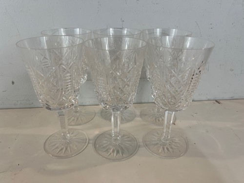 Vintage Waterford Clare Clear Glass Set of 6 Water Goblets | eBay