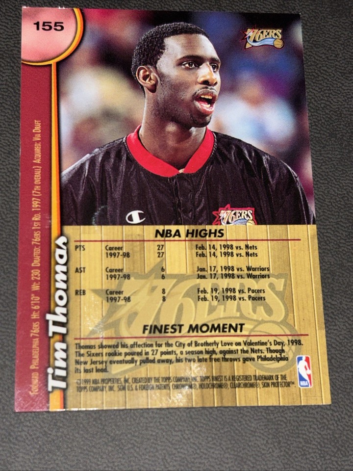 1998-99 Topps Finest - Tim Thomas #155 | eBay