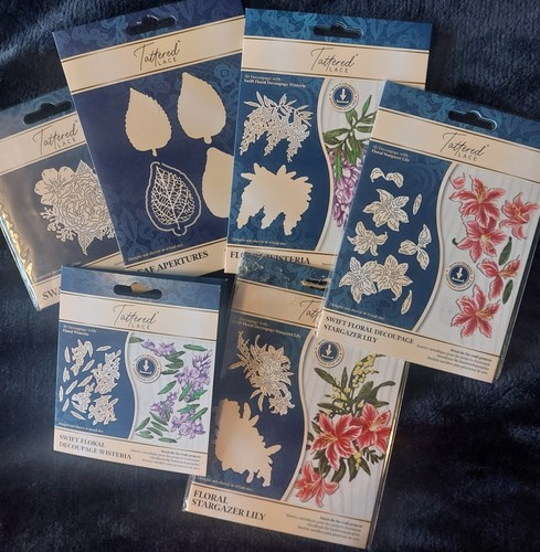Tattered Lace - Bundle of 7 various die sets with a floral theme. Some ...