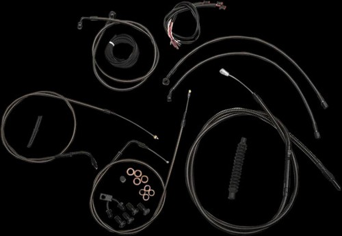 LA 15-17in Midnight Handlebar Controls Kit w ABS Heritage Softail ...