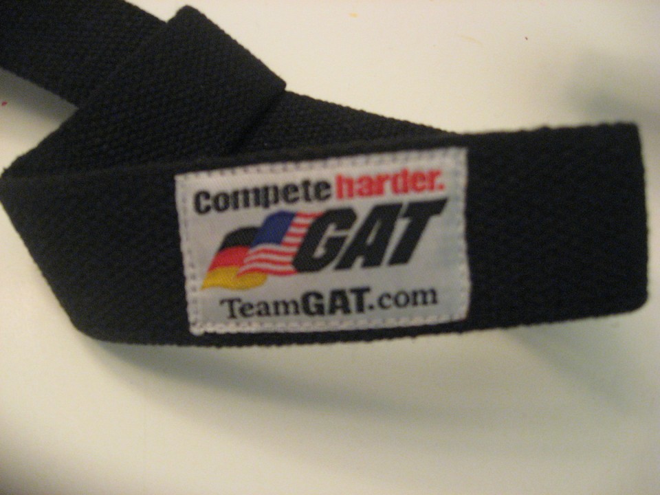 Team Gat Padded Lifting Straps 2 straps 100% cotton Black, New in Bag ...