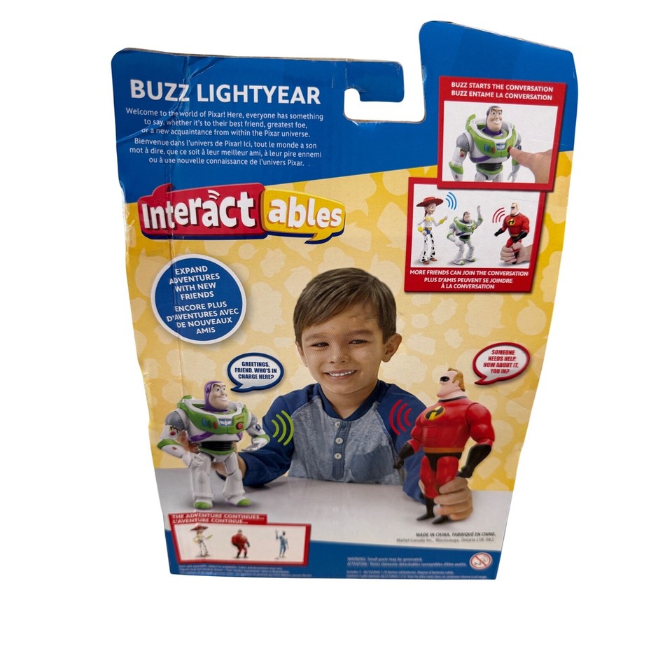 Disney Pixar Buzz Lightyear Interactables Talking Action Figure Toy | eBay
