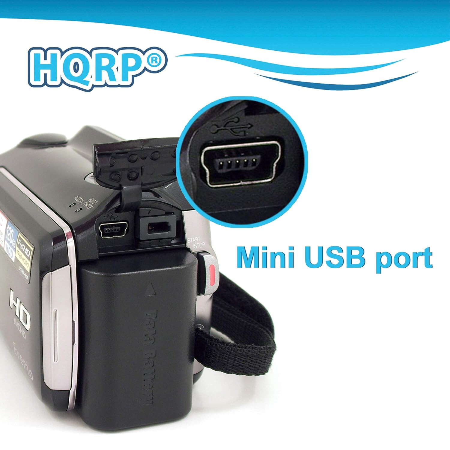 HQRP Mini USB Cable for Sony Handycam DCR-SR67 DCR-SR68 DCR-SR80 HDR ...