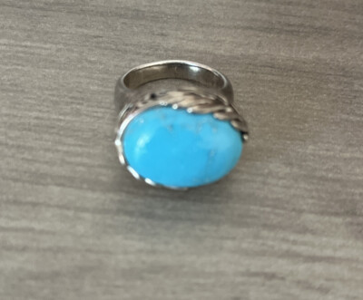 Jean Lin 925 Sterling Silver Turquiose Ring Size 8 | eBay