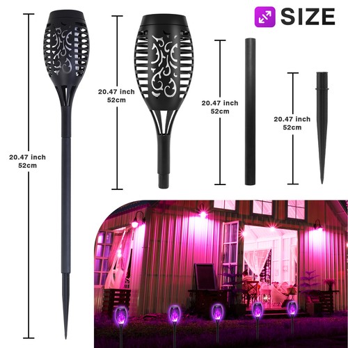 Solar Lights Outdoor with Flickering Flame Solar Torch Light Solar ...