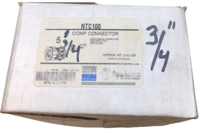 Appleton NTC100 Compression Connector Concrete Tight Threadless (LOT OF ...