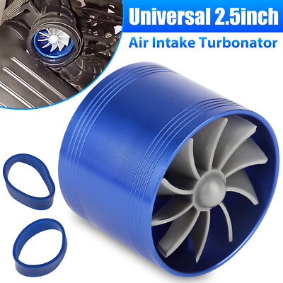 Universal Car Air Intake Turbonator Single Fan Turbine Gas Fuel Saver ...
