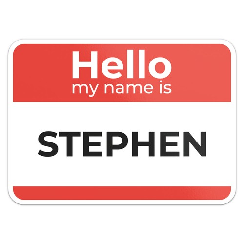 Hello My Name Is Stephen Sticker Vinyl Car Bumper Decal | eBay