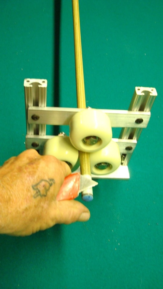 DRILL OR MOTOR LATHE TOOL repairs pool cues tip clean retaper rewrap ...