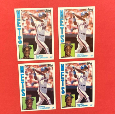 1984 Topps 4 Darryl Strawberry Rookie Baseball Cards N Y Mets -NMMT ...